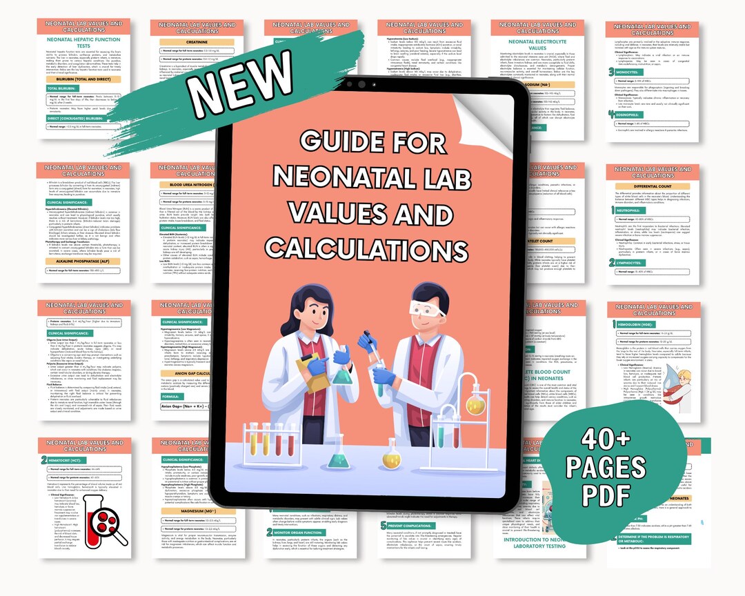 Comprehensive Neonatal Lab Values & Calculations Guide | Essential ...