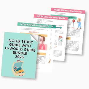 NCLEX Study Guide & Uworld Bundle: Nursing Exam Prep (PDF) - Etsy