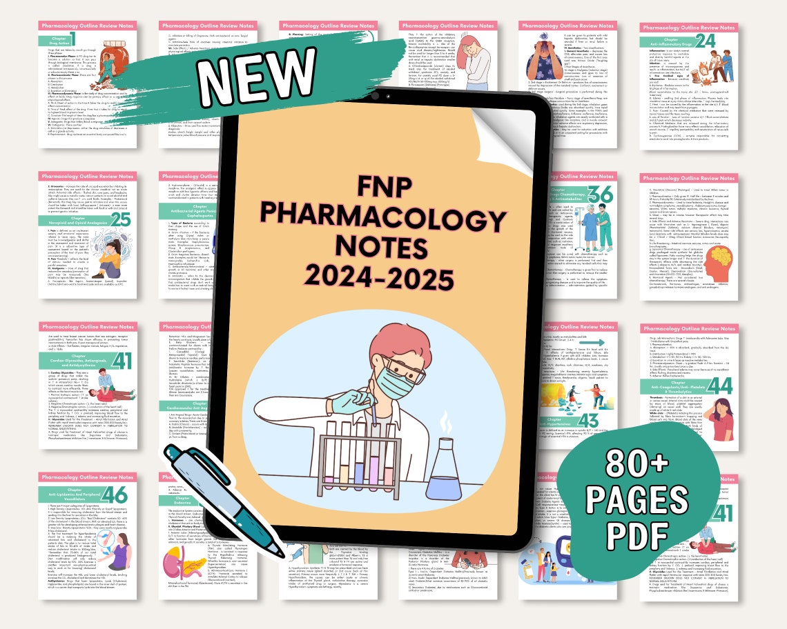 FNP Pharmacology Review Study Guide 2024 for Family Nurse Practitioner ...