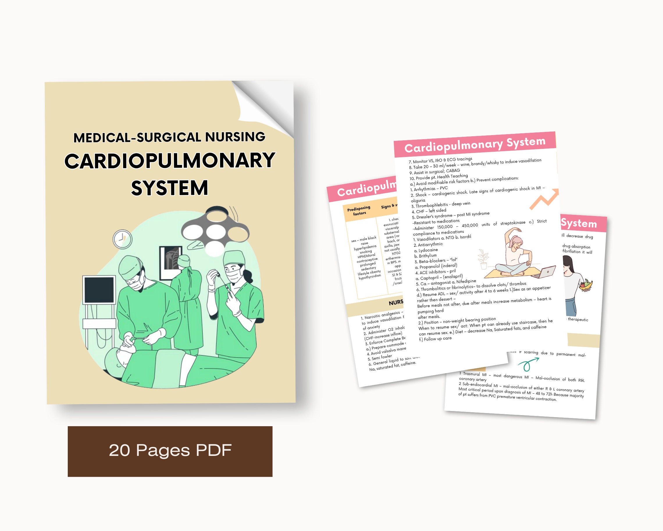 Cardiovascular System A & P Study Guide Nursing Notes the Heart Anatomy ...
