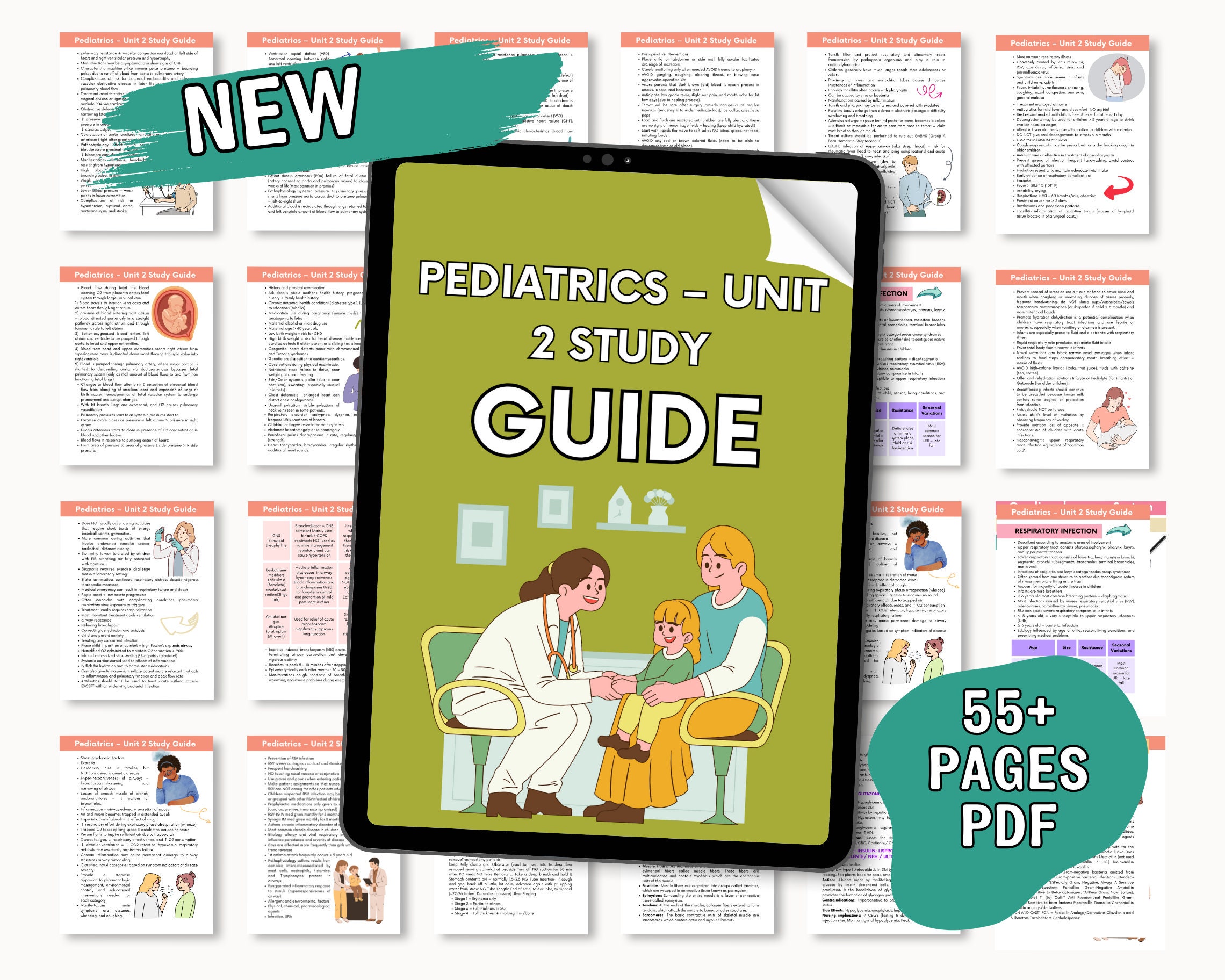 Pediatrics Nursing Study Guide Bundle: NCLEX & ATI Prep (instant ...
