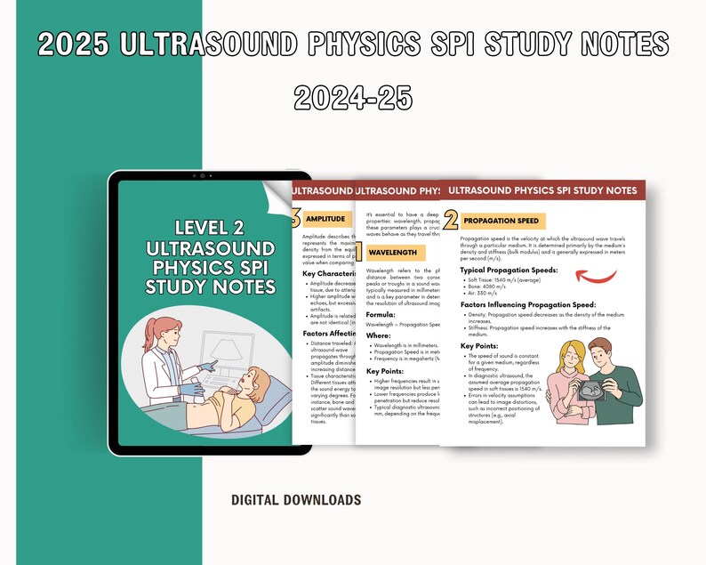 Ultrasound Physics SPI Study Notes: Level 2 Exam Prep (PDF) - Etsy