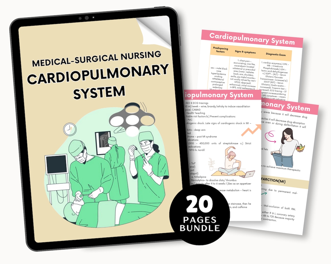 Cardiovascular System A & P Study Guide Nursing Notes the Heart Anatomy ...