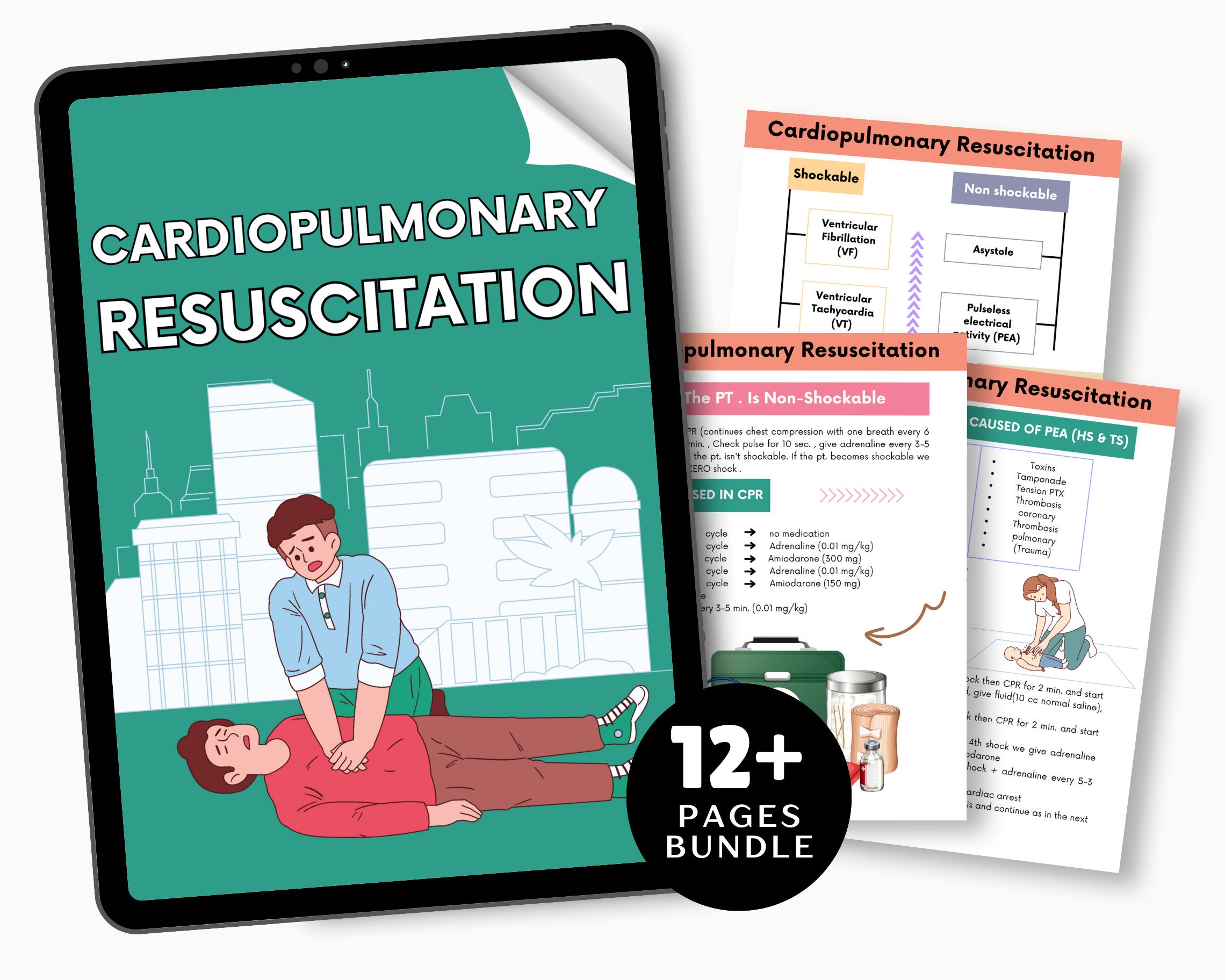 Cardiopulmonary Resuscitation | Cardiology | A&P Guide | 13 Pages ...