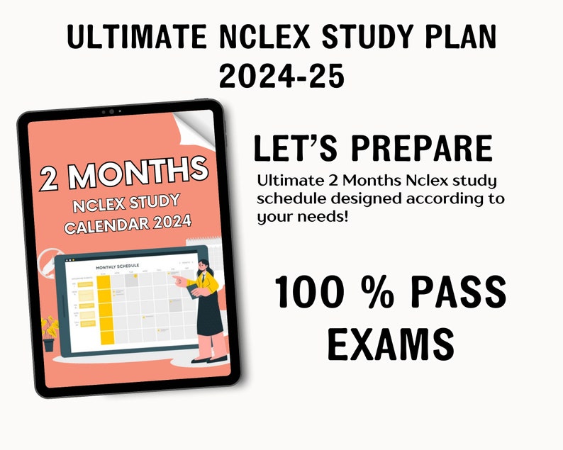 Nclex Study Plan, Nclex Prep 2 Months, Nclex Study Schedule, Nclex ...