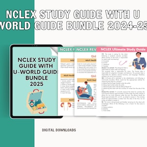 NCLEX Study Guide & Uworld Bundle: Nursing Exam Prep (PDF) - Etsy