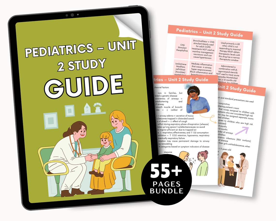 Pediatrics Nursing Study Guide Bundle: NCLEX & ATI Prep (instant ...