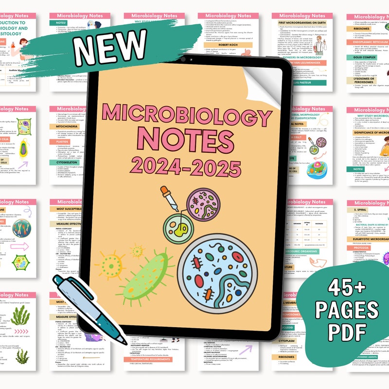 Microbiology Note Book - Etsy