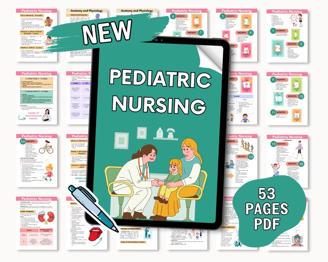 Pediatrics Nursing Study Guide Bundle: NCLEX Review Notes (digital ...