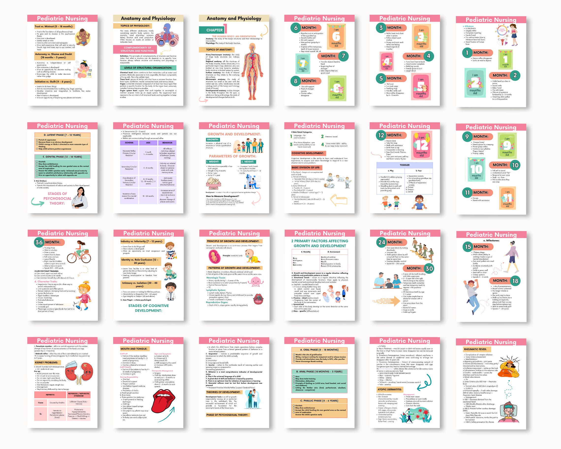 Pediatrics Nursing Study Guide Bundle: NCLEX Review Notes (digital ...