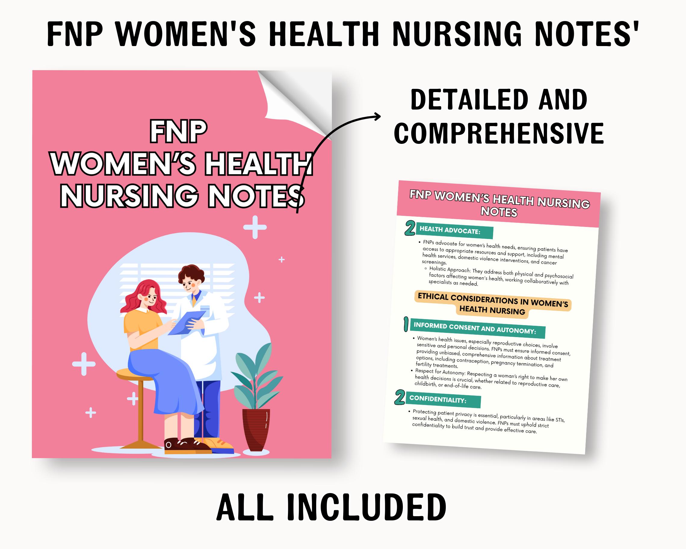 FNP Women's Health Nursing Notes: 2025 Study Guide (PDF) - Etsy