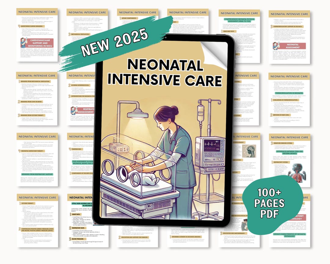 NICU Nurse Care Bundle: Neonatal Systems & Growth (PDF Download) - Etsy