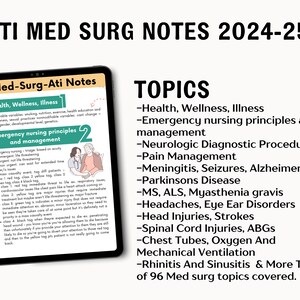 Med-surg Nursing Study Guide 2024-25 (digital Download) - Etsy
