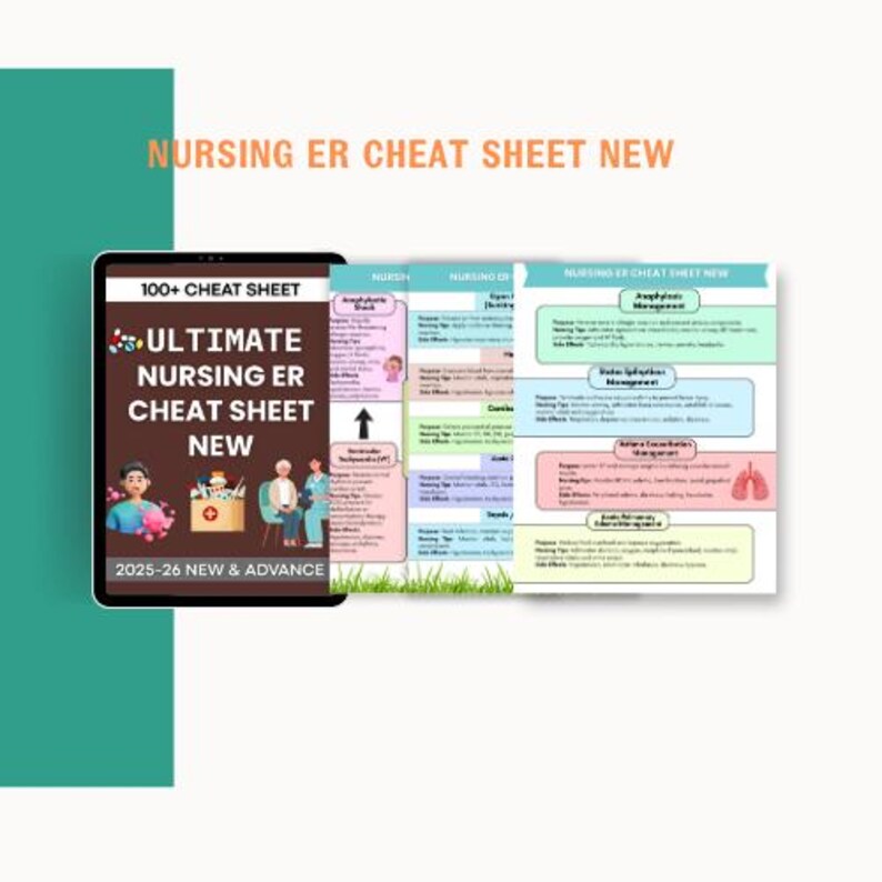 Emergency Nursing Cheat Sheet 2025–26 | ER Nurse Study Guide | Critical ...