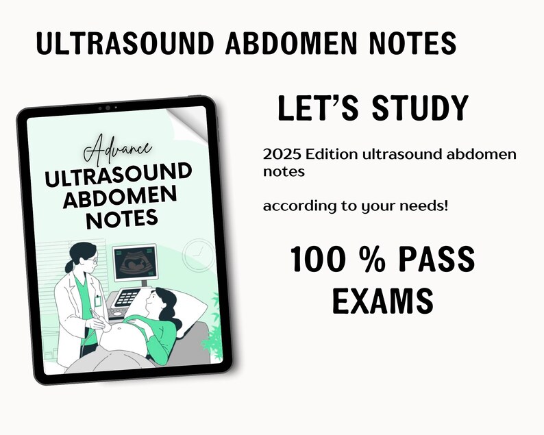 Abdomen Ultrasound Study Guide: Sonography Exam Prep (PDF Download) - Etsy