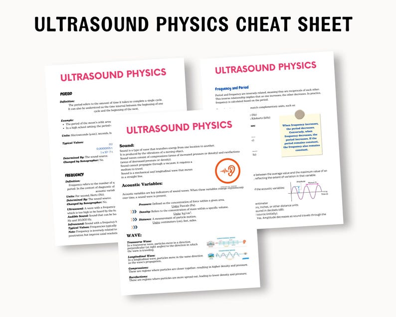 Ultrasound Physics SPI Study Notes: Sonographer Exam Prep (digital ...