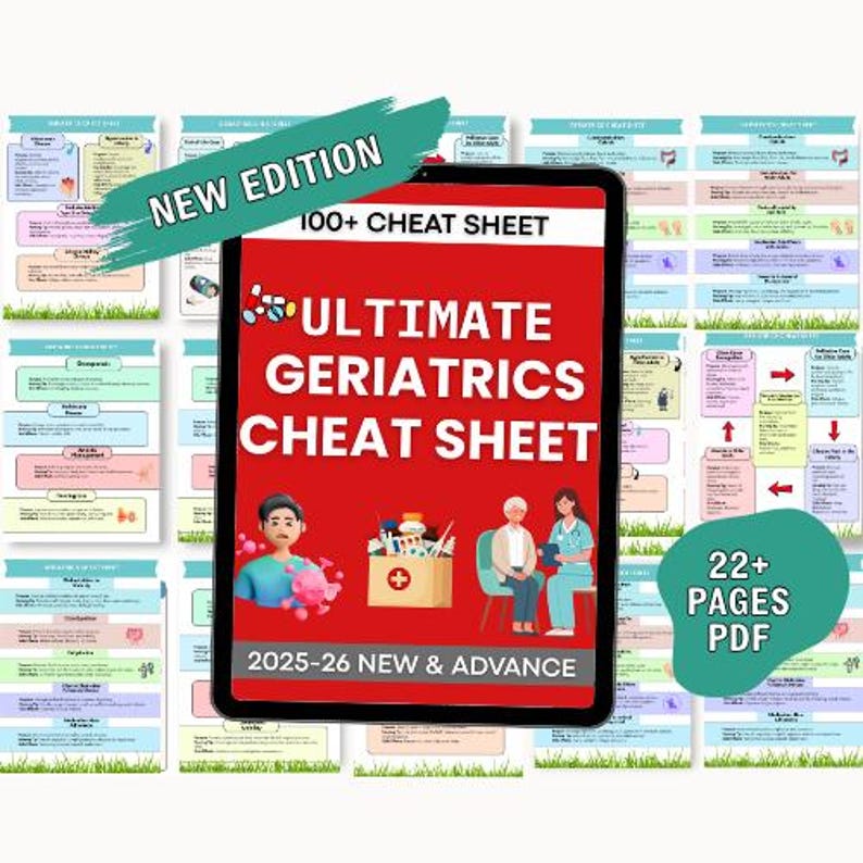 Geriatrics Nursing Bundle 2025–26 | Comprehensive Geriatric Care Cheat ...
