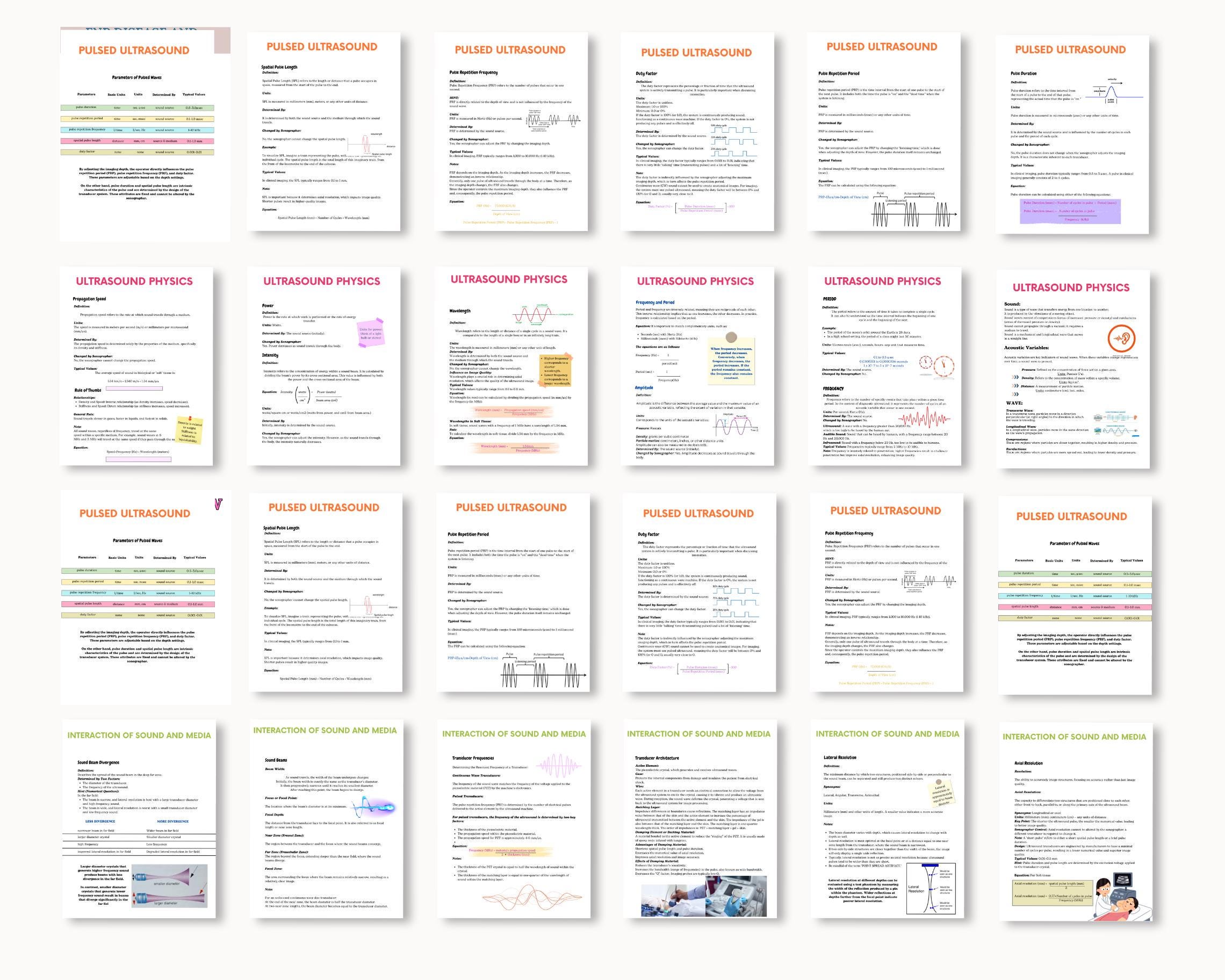 Ultrasound Physics SPI Study Notes, SPI Exam, Physics Question, Physics ...