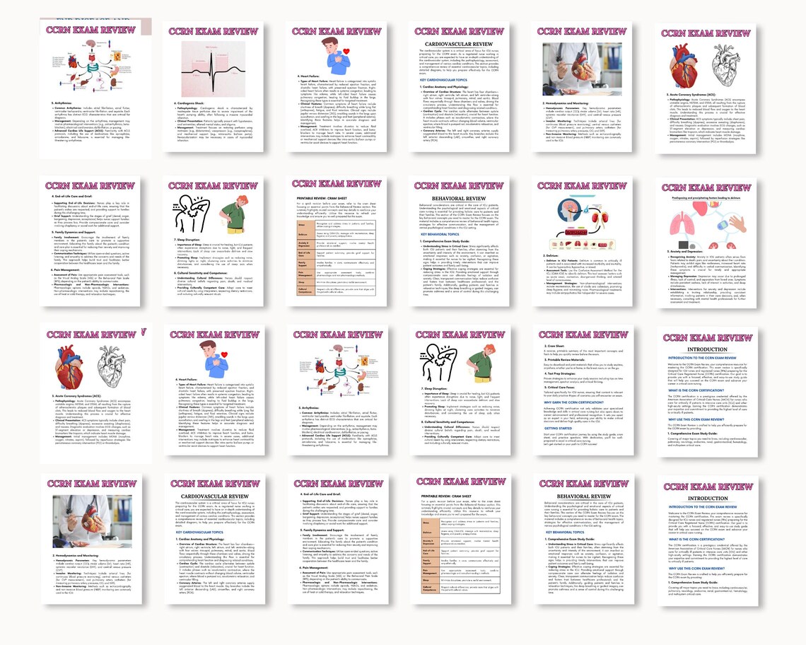 CCRN Exam Review: Study Guide & Cram Sheet, 2026 New (PDF) - Etsy