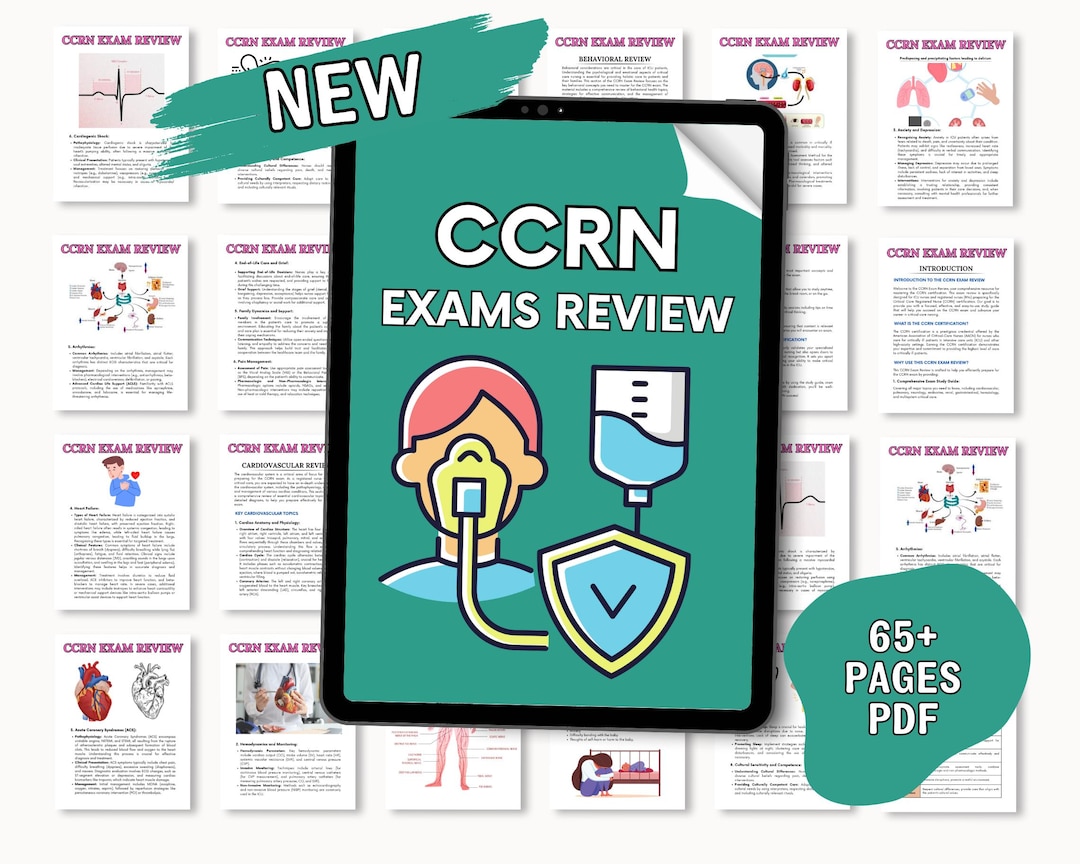 CCRN Exam Review, Exam Study Guide, Cram Sheet, Printable Review ...