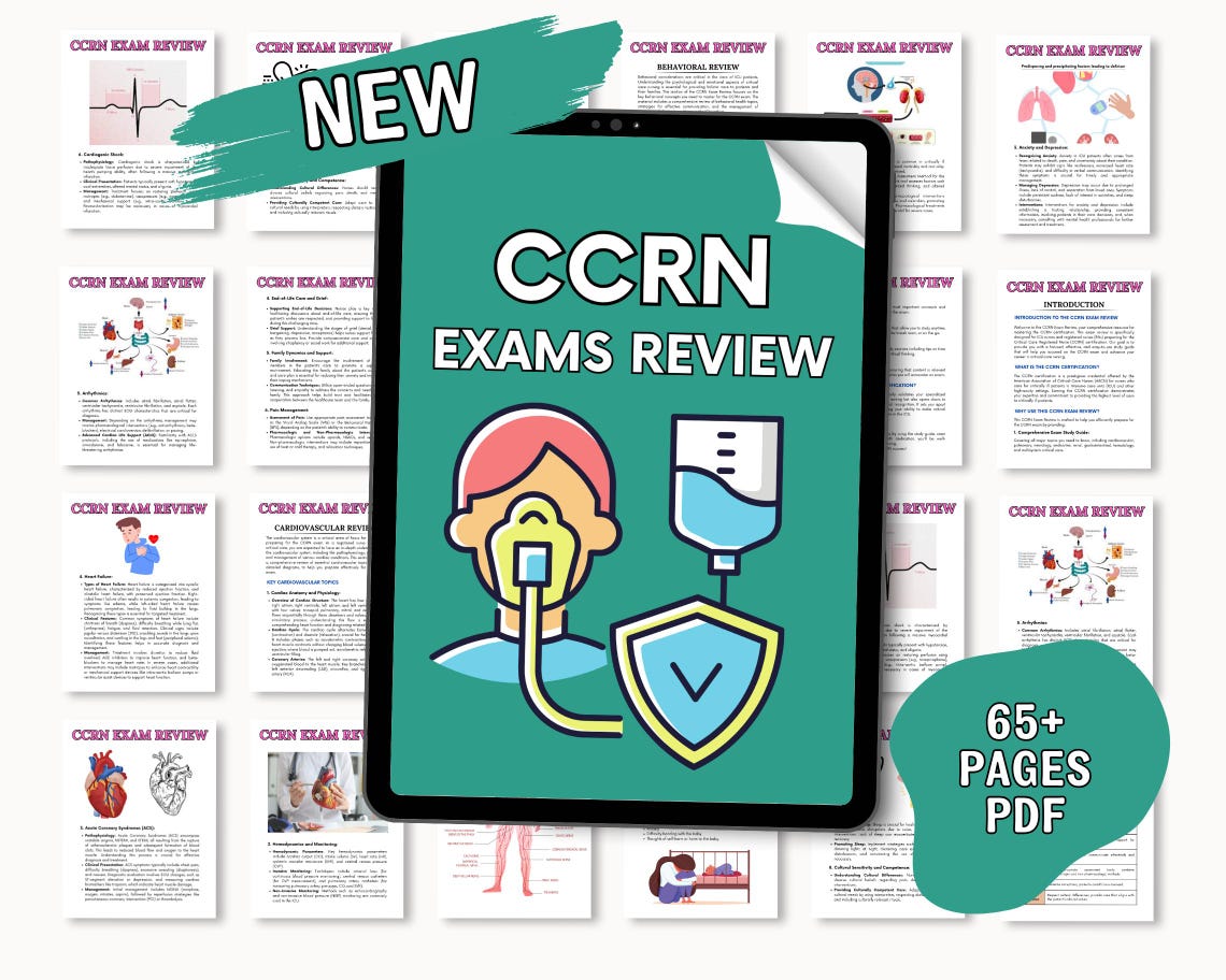 CCRN Exam Review: Study Guide & Cram Sheet, 2026 New (PDF) - Etsy