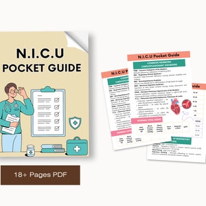 NICU Nurse Pocket Guide: RN & Student Nurse Reference (PDF) - Etsy