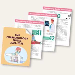 FNP Pharmacology Review Study Guide 2024 for Family Nurse Practitioner ...
