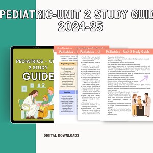 Pediatrics Nursing Study Guide Bundle 2024, Nursing Notes, Nursing ...