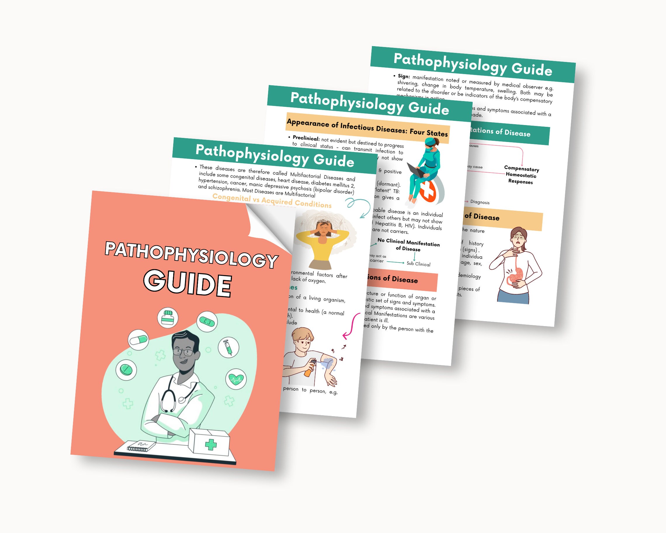 Pathophysiology Study Guide Bundle 70+ Pages, Pathophysiology Nursing ...