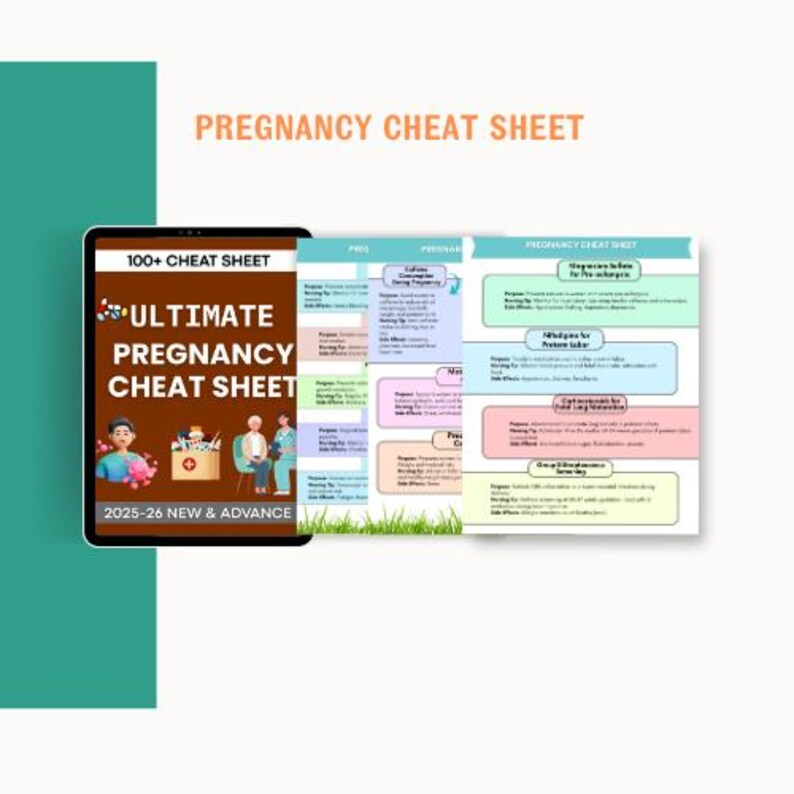 Ultimate Pregnancy Cheat Sheet | 100+ OB Nursing Topics | Prenatal, Labor, Postpartum Guide ...