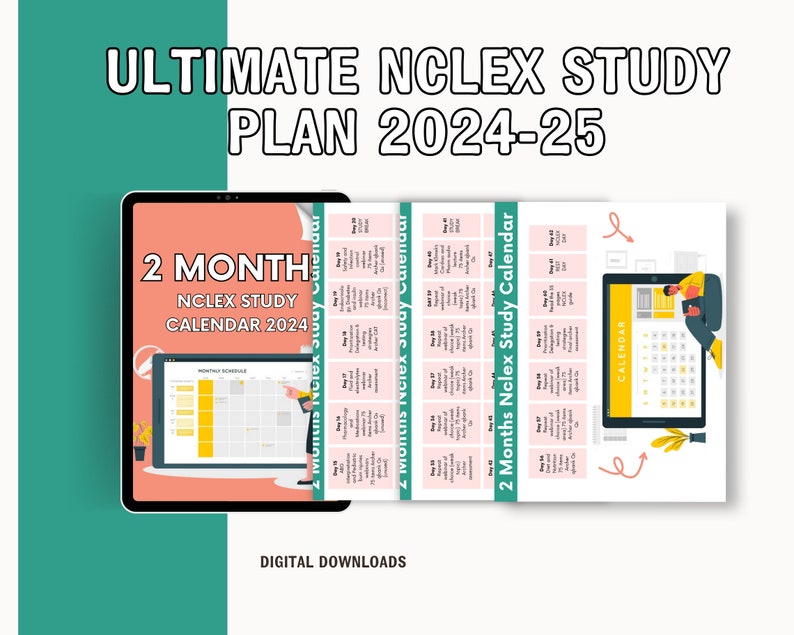 2-month NCLEX Study Plan: 2024 Calendar (digital Download) - Etsy