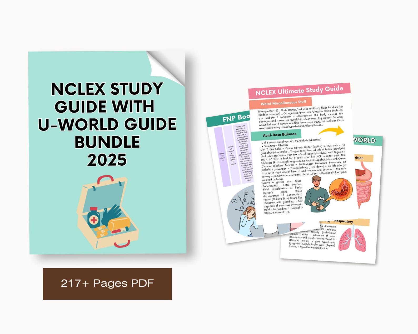 NCLEX Study Guide & Uworld Bundle: Nursing Exam Prep (PDF) - Etsy
