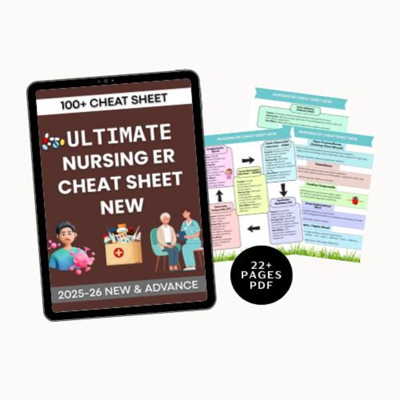 Emergency Nursing Cheat Sheet 2025–26 | ER Nurse Study Guide | Critical ...