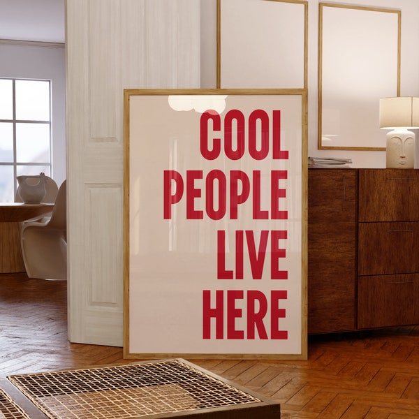 Cool People Live Here Print - Etsy
