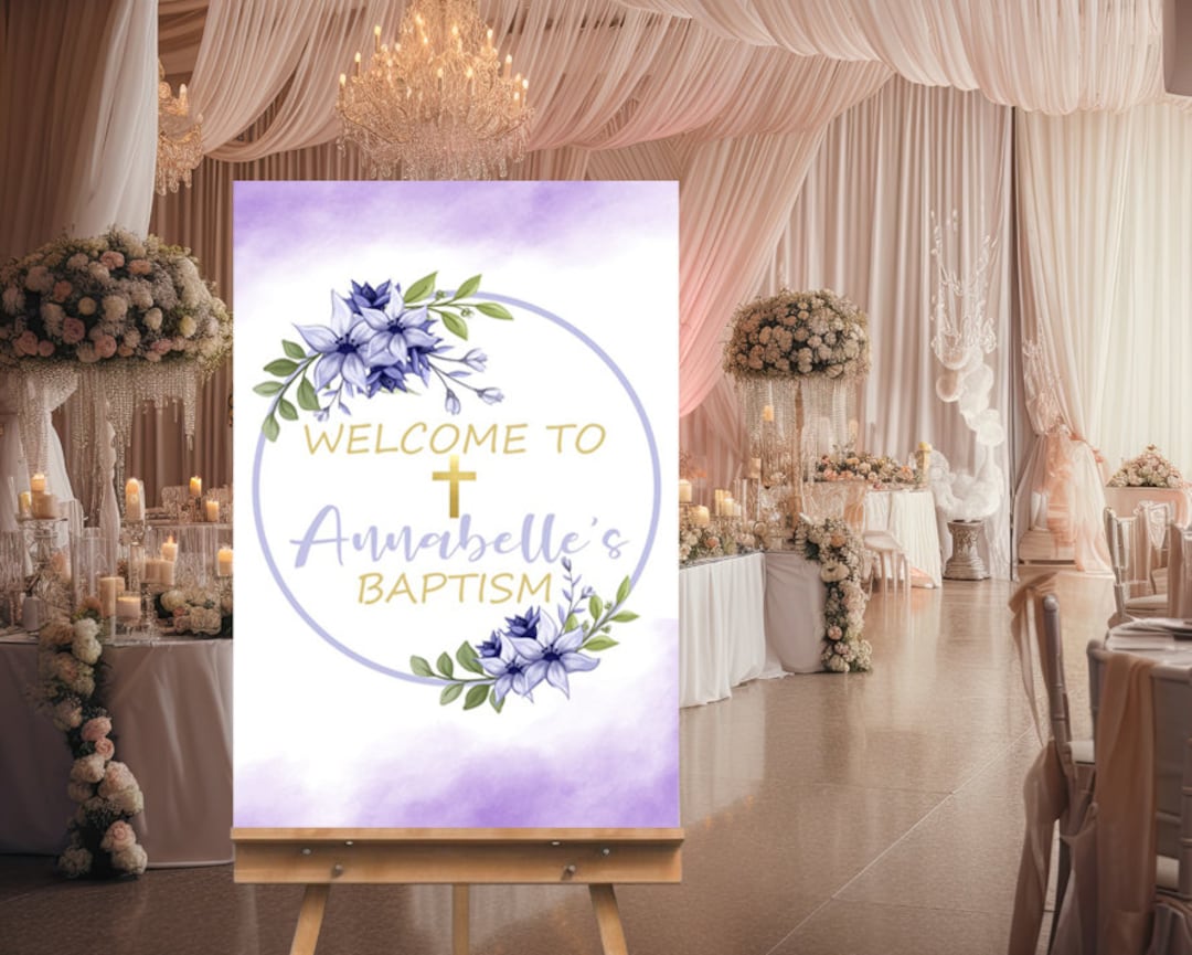 Baptism Welcome Sign, Baptism Sign, Baptism Easel Sign, Baptism Display ...