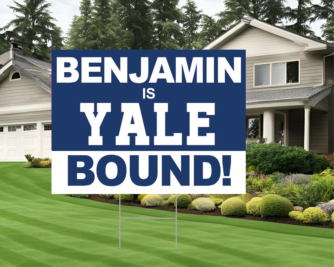 Yale University Yale Bulldogs Graduation Sign Yale University Bound ...