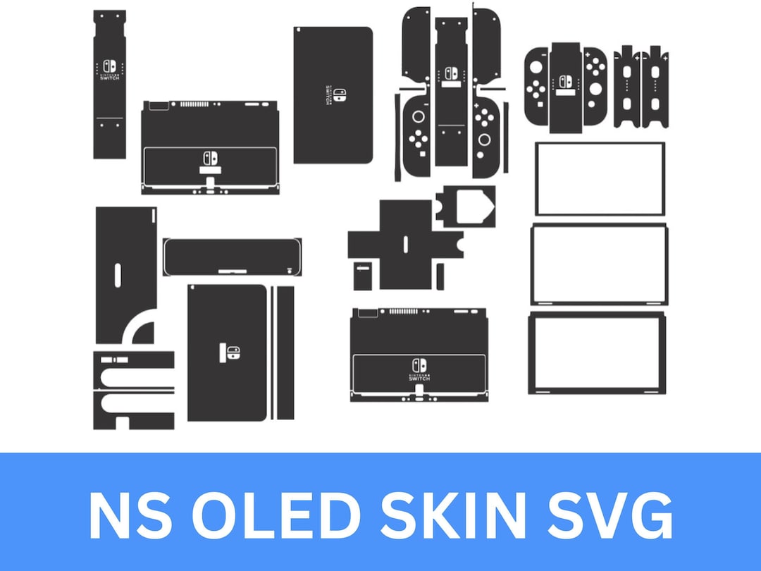 Nintendo Switch Oled Svg Cut Template, Full Wrap Skin Print Cutting ...