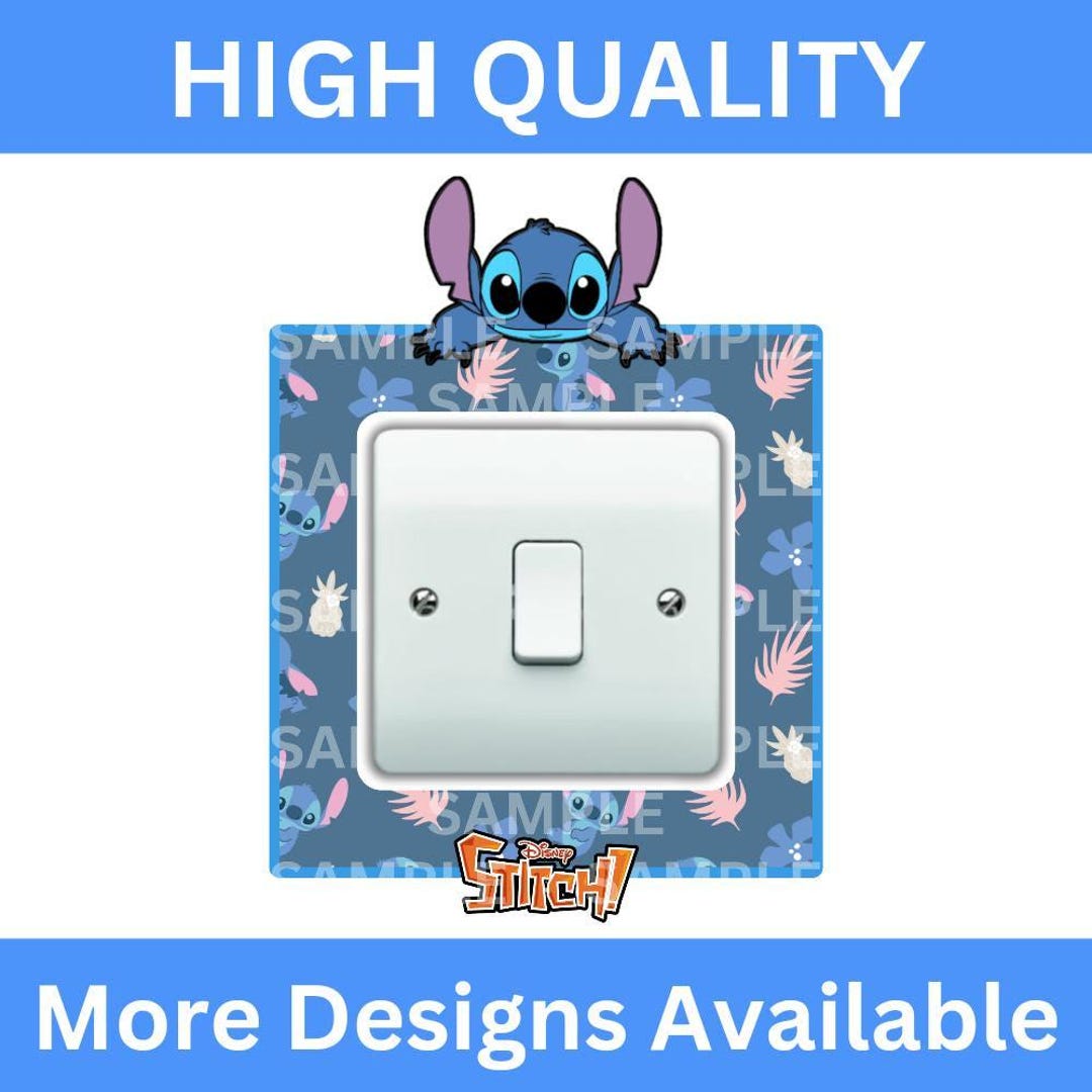 Stitch Light Switch Vinyl Surround Sticker Kids Home Bedroom Wall Decal ...