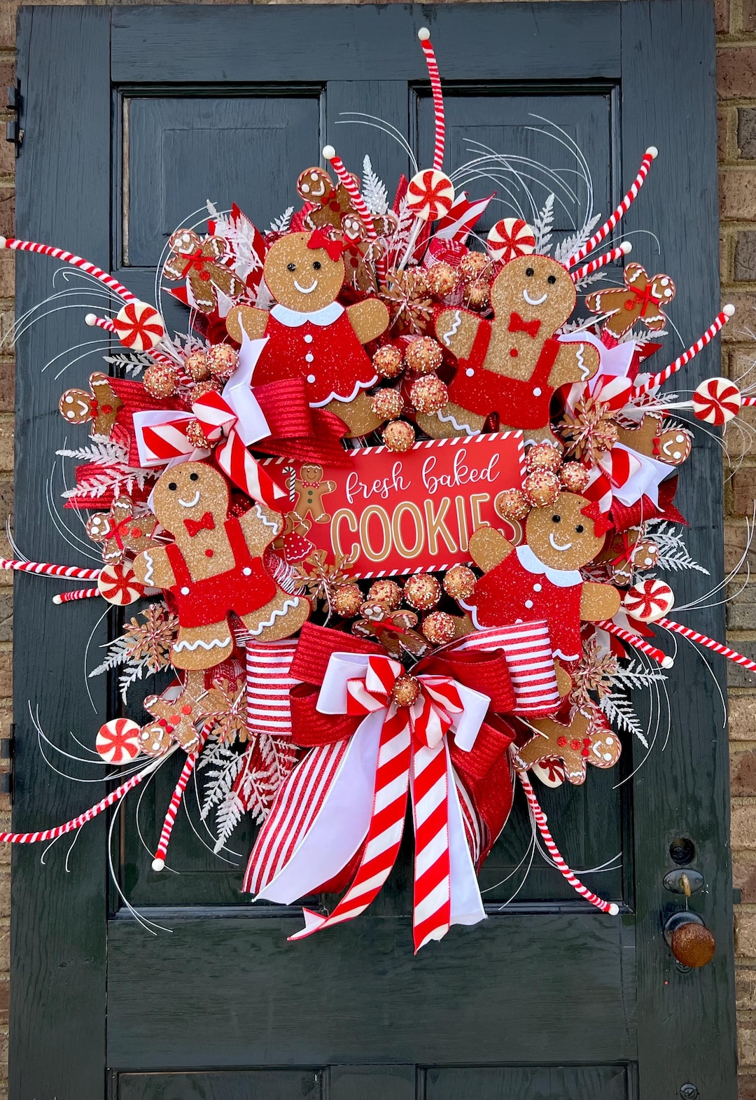 Gingerbread Cookie Christmas Wreath – Sweeten Your Holiday Decor! - Etsy