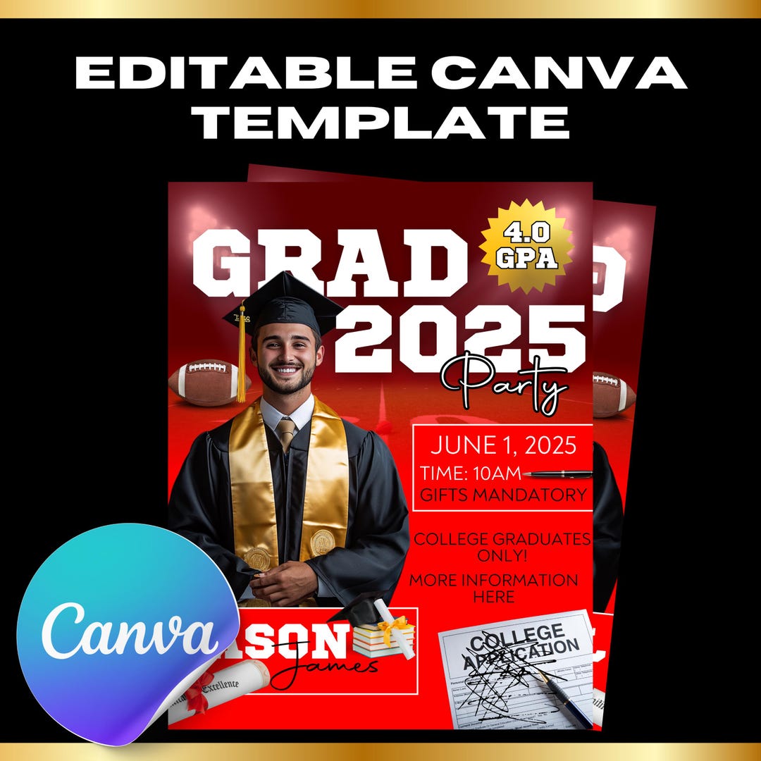 Graduation Flyer, Graduation Party Flyer, Graduation Invitation, Class ...