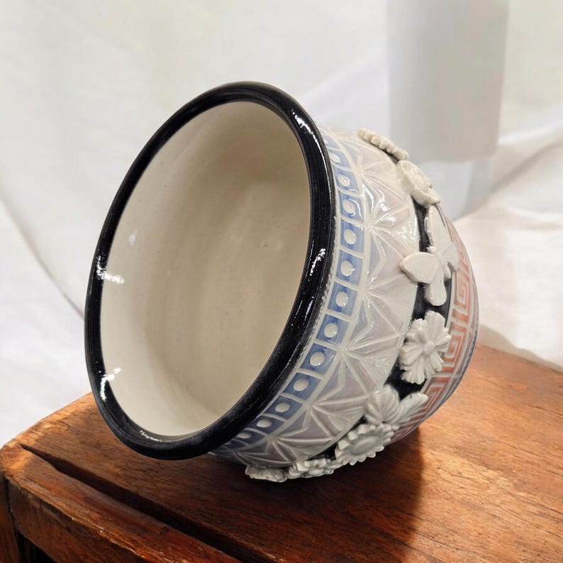 Carved Pottery Unique Ceramics Sgraffito Jar Beautiful Vase Flowers ...