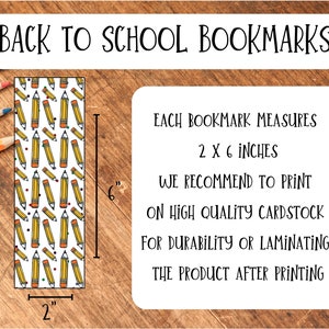 Back to School Bookmark, First Day of School, Printable Bookmark ...