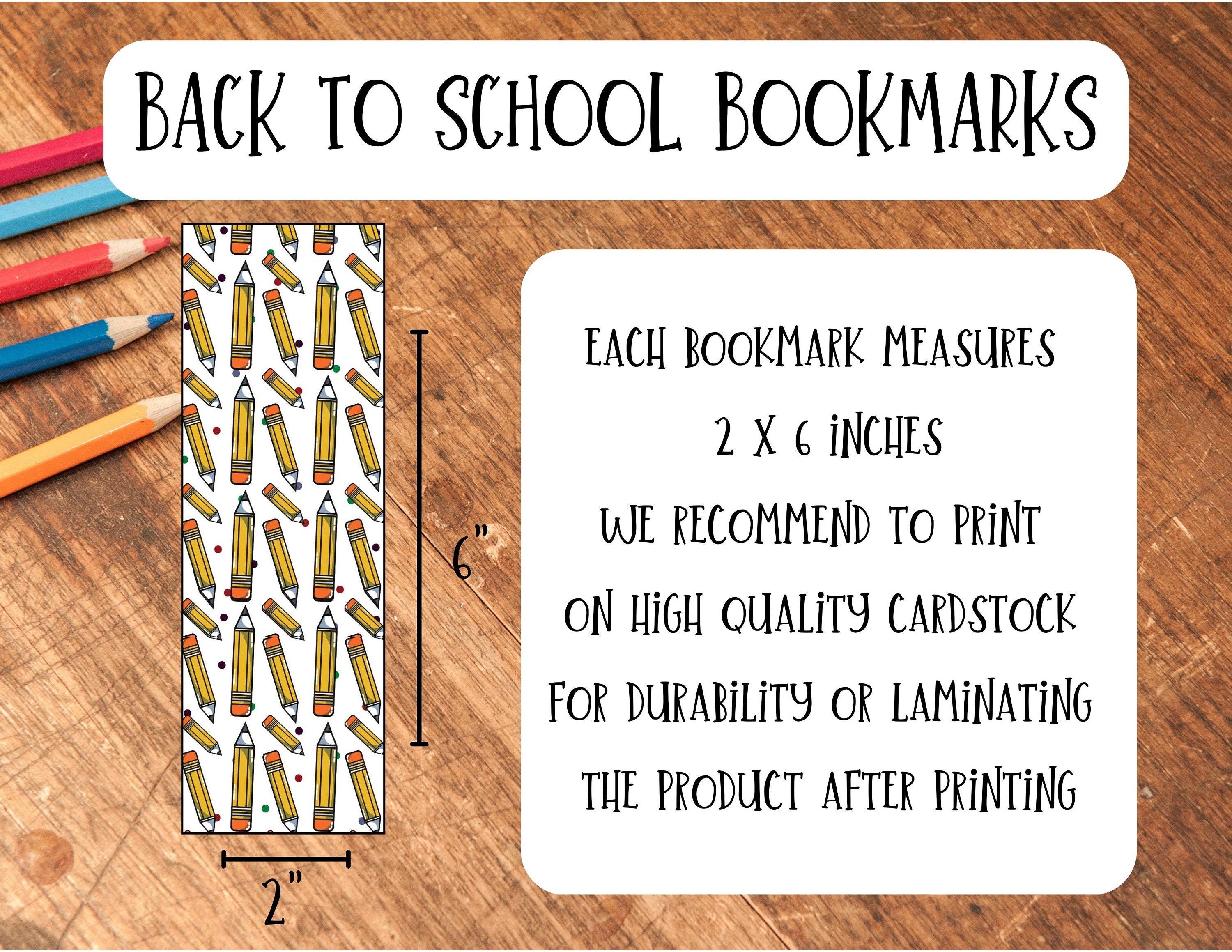 Back to School Bookmark, First Day of School, Printable Bookmark ...