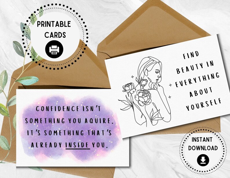 Motivational Cards Printable, Inspirational Cards, Positive Quote Cards ...