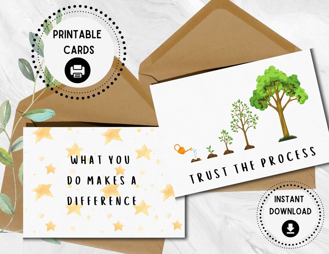 Motivational Cards Printable, Inspirational Cards, Positive Quote Cards ...