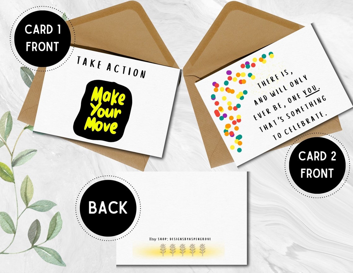 Motivational Cards Printable, Inspirational Cards, Positive Quote Cards ...