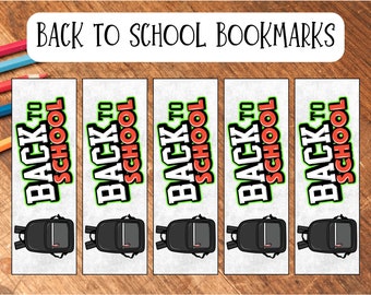 Back to School Bookmark, First Day of School, Printable Bookmark ...