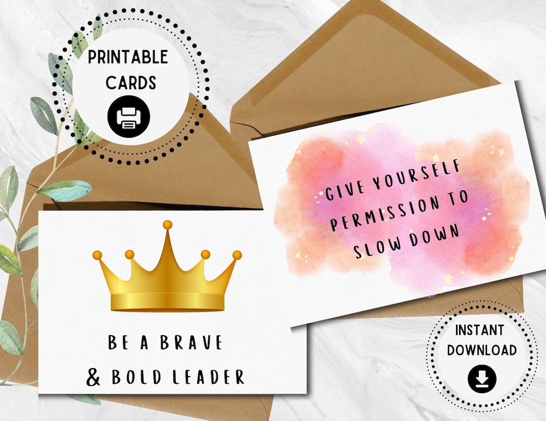 Motivational Cards Printable, Inspirational Cards, Positive Quote Cards ...