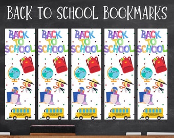 Back to School Bookmark, First Day of School, Printable Bookmark ...