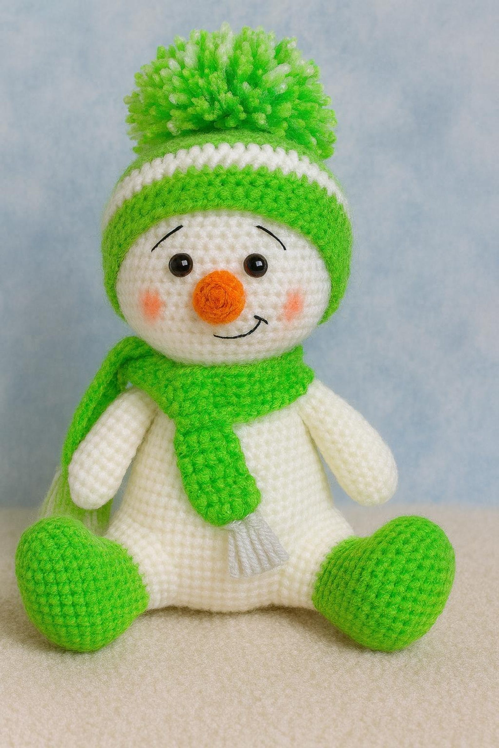 Crochet Snowman Plush Pattern | Amigurumi Winter Doll (digital PDF) - Etsy